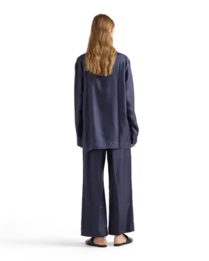 Prada Silk Twill Pajamas - Navy