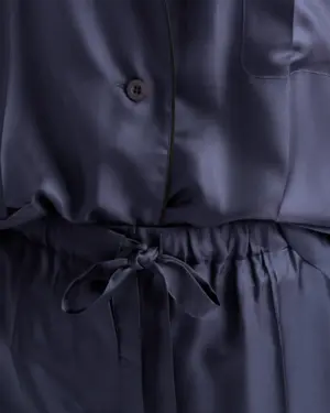 Prada Silk Twill Pajamas - Navy