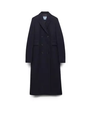 Prada Double-breasted Shetland Wool Coat