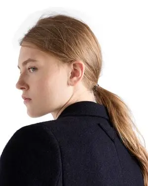 Prada Double-breasted Shetland Wool Coat