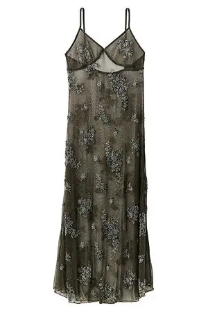 Free People Talk To Me Embellished Midi Slip Dress