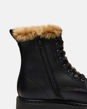 Steve Madden Buffy Faux Fur Lace-up Booties