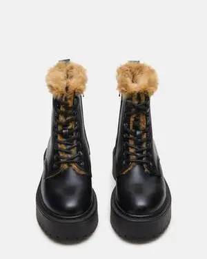 Steve Madden Buffy Faux Fur Lace-up Booties