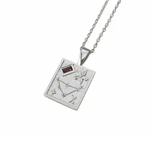CIER Capricorn Zodiac Necklace - Silver