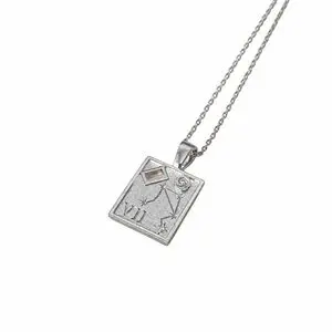 CIER Libra Zodiac Necklace - Silver