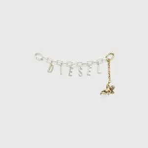 DIESEL® Metal Letter Charm With Cherub - Silver