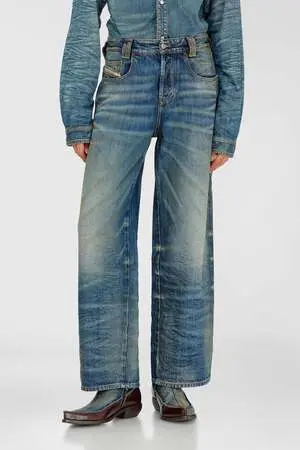 DIESEL® Relaxed Jeans High Waist 1982 D-hakou, Medium Button Fly