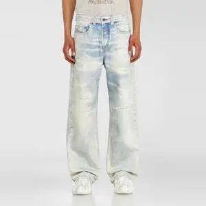DIESEL® Relaxed Jeans Low Waist 2001 D-macro, Light Button Fly - Blue