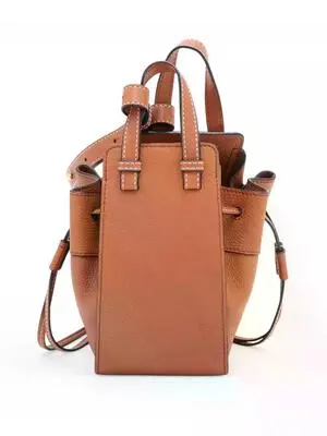 Loewe 2010-2026 Mini Grained Calfskin Drawstring Hammock Bag Satchel