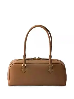 Prada Medium Leather Top-handle Bag - Brown