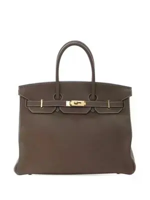 Hermès 2017 Togo Birkin Retourne 35 Handbag - Brown
