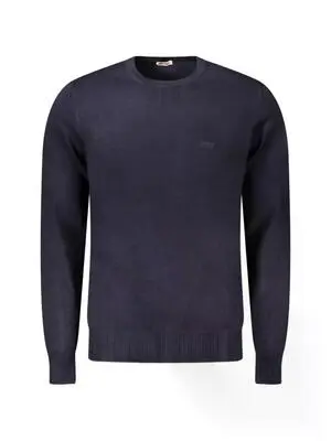 RIFLE Crew-neck Cotton Sweater - Blue