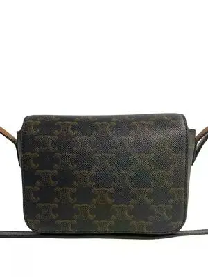 Celine 2021 Teen Triomphe Coated Canvas Triomphe Crossbody Bag - Brown