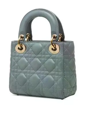 Dior 2018 Mini Lambskin Cannage Lady Satchel