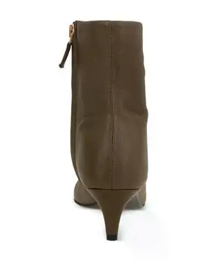 SERGIO ROSSI Evolv Buckle-detail Calf Leather Ankle Boots - Brown
