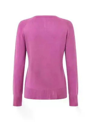 MONTANA BLU V-neck Logo-embroidered Sweater - Purple