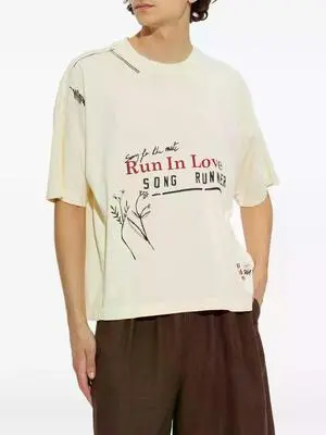 Adidas Xsong For The Mute Graphic-print T-shirt - Neutrals