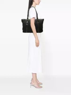 Gucci 2000-2015 Gg Canvas Abbey D Ring Tote Bag - Black