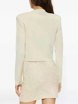 Balmain Shoulder-pad Button-up Cardigan - Neutrals