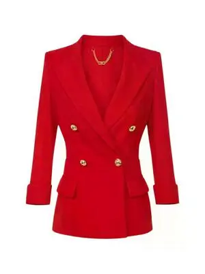 Elisabetta Franchi Double-breasted Peplum-hem Blazer