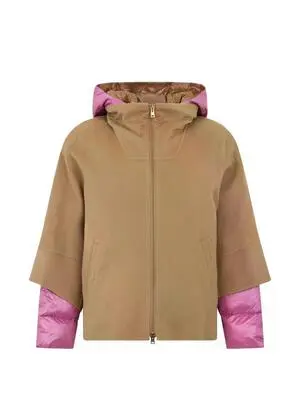 Herno Hooded Layered-sleeve Jacket