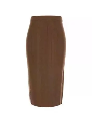 Max Mara Zucca Ribbed-knit Midi Skirt