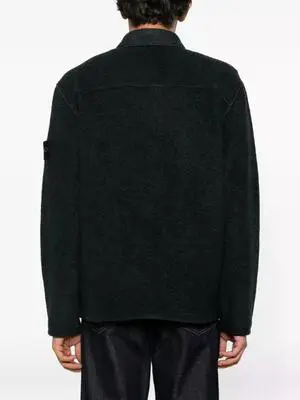 Stone Island Logo-patch Overshirt Jacket - Blue