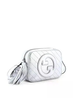 Gucci Blondie Nm Camera Shoulder Bag Diagonal Quilted Leather Small Crossbody Bag - Metallic