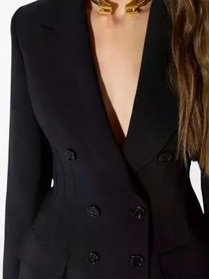 Elisabetta Franchi Jacket In Lightweight Crêpe - Black