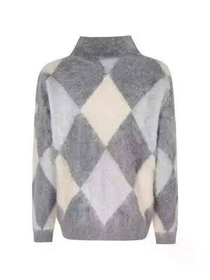 Seventy Argyle-knit Polo Sweater