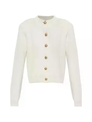 Balmain Shoulder-pad Button-up Wool Cardigan