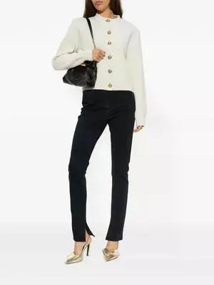 Balmain Shoulder-pad Button-up Wool Cardigan