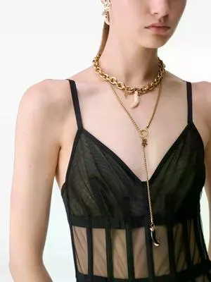 Liu Jo Tulle Structured Bodysuit