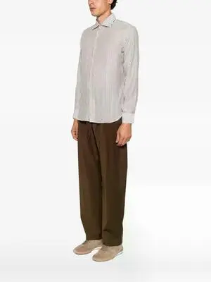 Eleventy Striped Long-sleeve Shirt