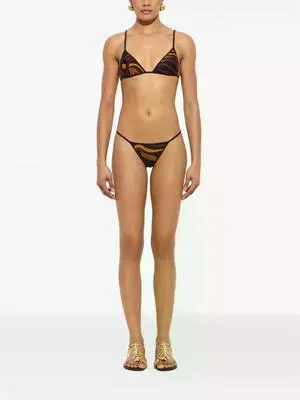 Emilio Pucci Marmo Print Bikini Top - Purple