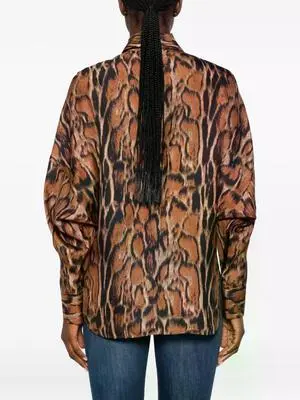 Alberto Biani Leopard-pattern Silk Shirt