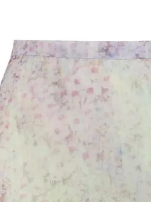 Alberta Ferretti Floral-print Organza Skirt