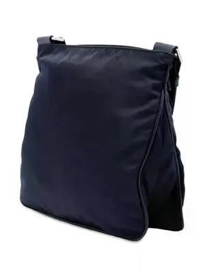 Prada 2013-2026 Saffiano Trimmed Tessuto Zip Top Crossbody Bag