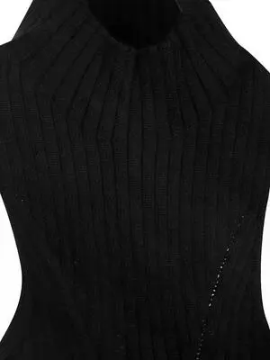 DONDUP Ribbed-knit Halterneck Dress