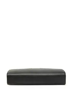 Burberry 2000-2017 Check Embossed Leather Trimmed Clutch Bag