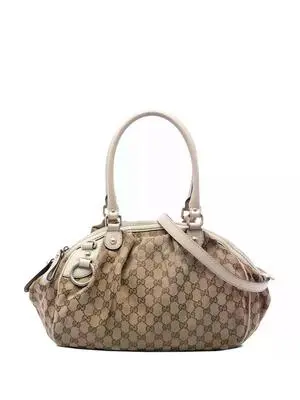 Gucci 2016-2026 Gg Canvas Sukey Satchel - Neutrals