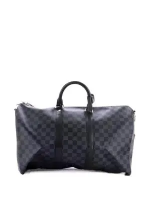 LOUIS VUITTON Keepall Bandouliere Bag Damier Graphite 45 Travel Bag