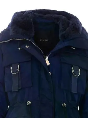 Pinko Passito Buckle-detail Down Coat