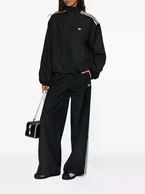Adidas Pinstriped Wide-leg Trousers - Black