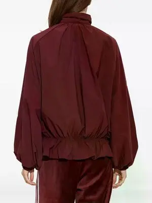 Adidas 3-stripes Gathered-detail Oversized Jacket - Red