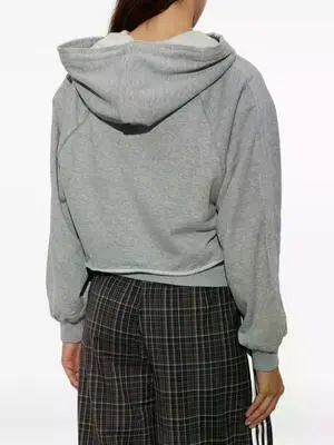 Adidas Layered-effect Cropped Hoodie