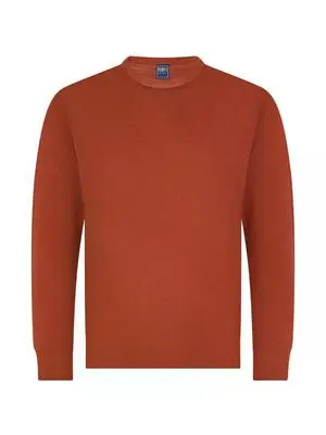 Fedeli Crew-neck Long-sleeve Sweater - Red