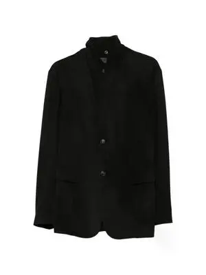 Emporio Armani Notched-lapels Single-breasted Jacket - Black
