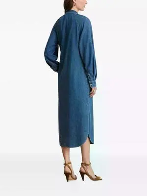 Ralph Lauren Tie-neck Midi Dress