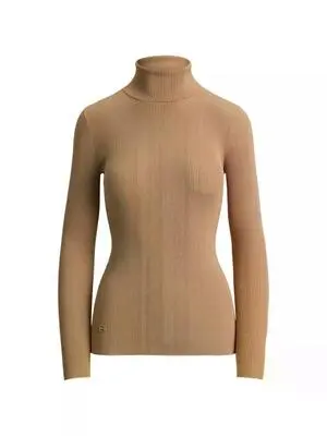 Ralph Lauren Roll-neck Ribbed Sweater - Brown